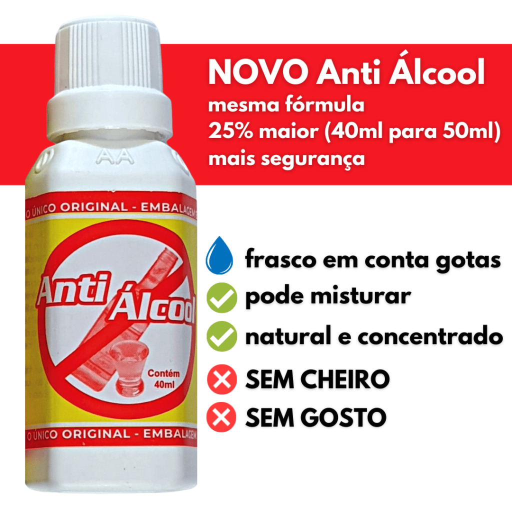 NOVO Anti álcool em gotas - Preço Menor